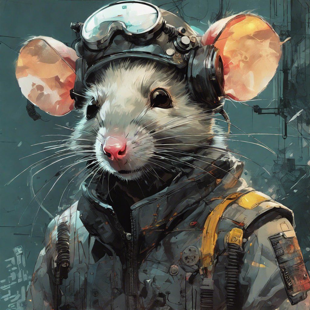 Alberto cyberpunk rat mechanic - AI Generated Artwork - NightCafe Creator