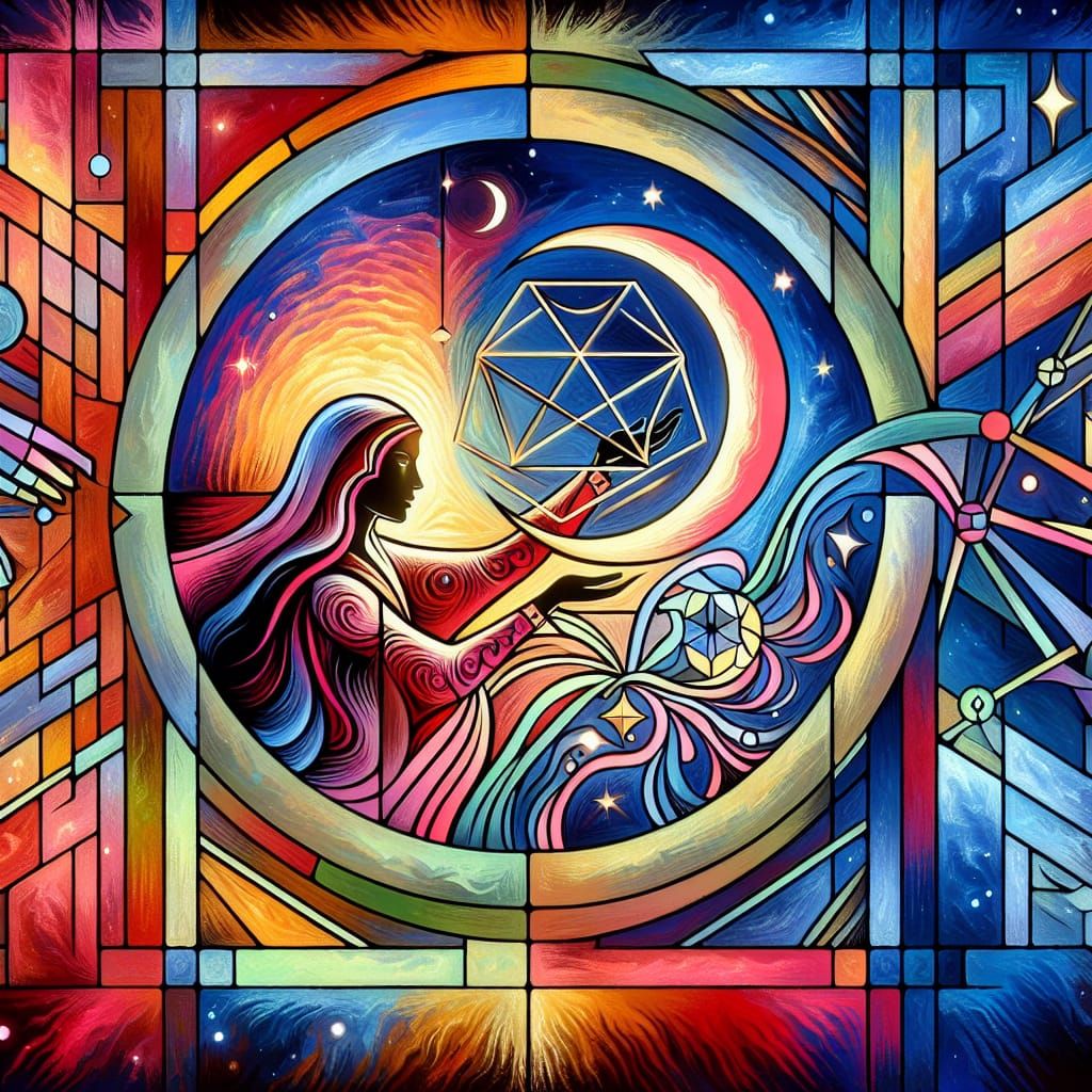 New moon energy astrology signs sacred geometry symbols nurturing woman ...