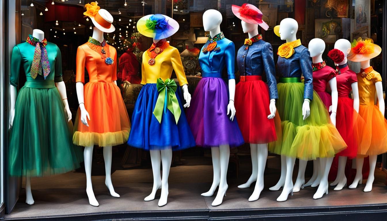 Well dressed manikins on display - AI Generated Artwork - NightCafe Creator