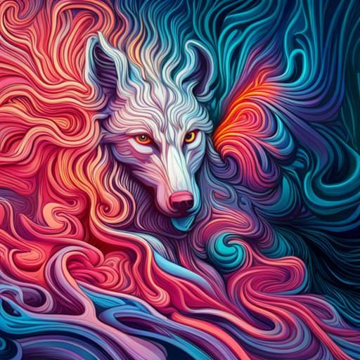 Wolf Flow - AI Generated Artwork - NightCafe Creator