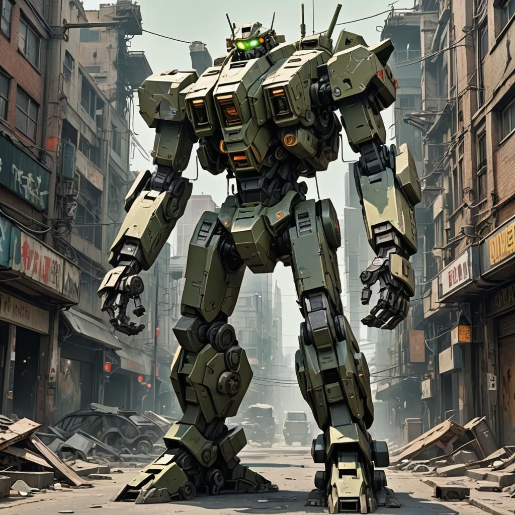 Diesel Punk Mecha Dualla - AI Generated Artwork - NightCafe Creator