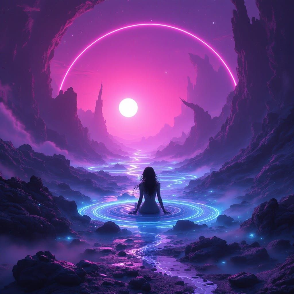 infinite loop - Woman Trapped in Infinite Loop: Futuristic S...