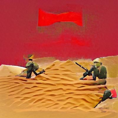 Desert communist soldiers - AI Generated Artwork - NightCafe Creator