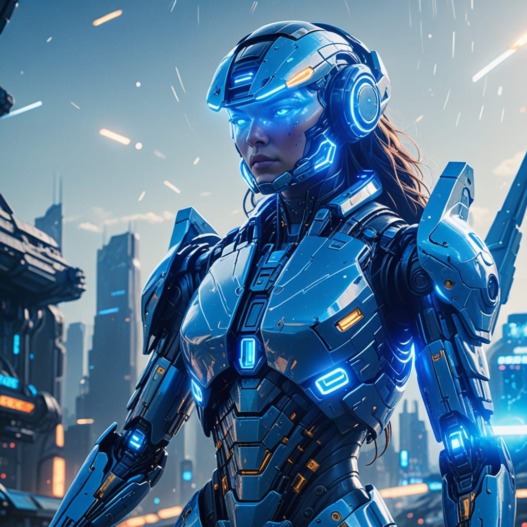 Cyborg Scientists Activate Cosmic Radar in Futuris... - AI Art