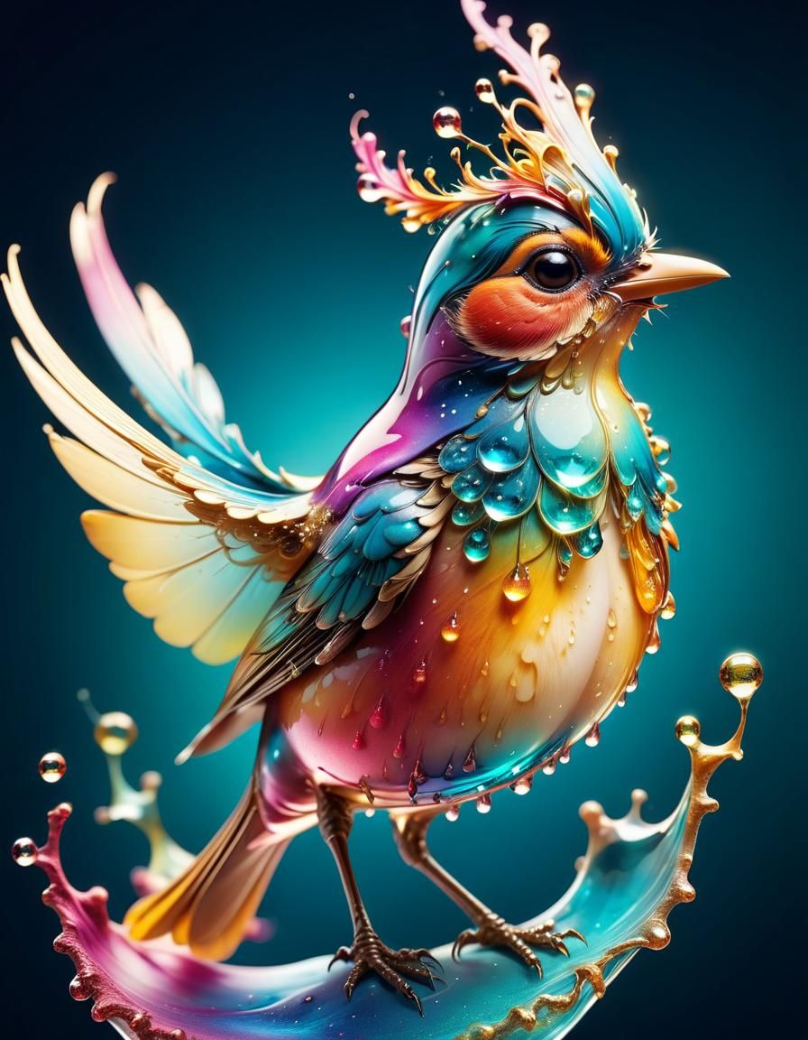Splash bird - AI Generated Artwork - NightCafe Creator