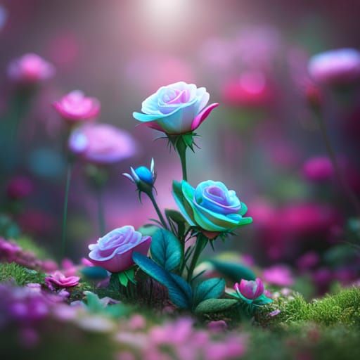 Magical Flowers - AI Generated Artwork - NightCafe Creator