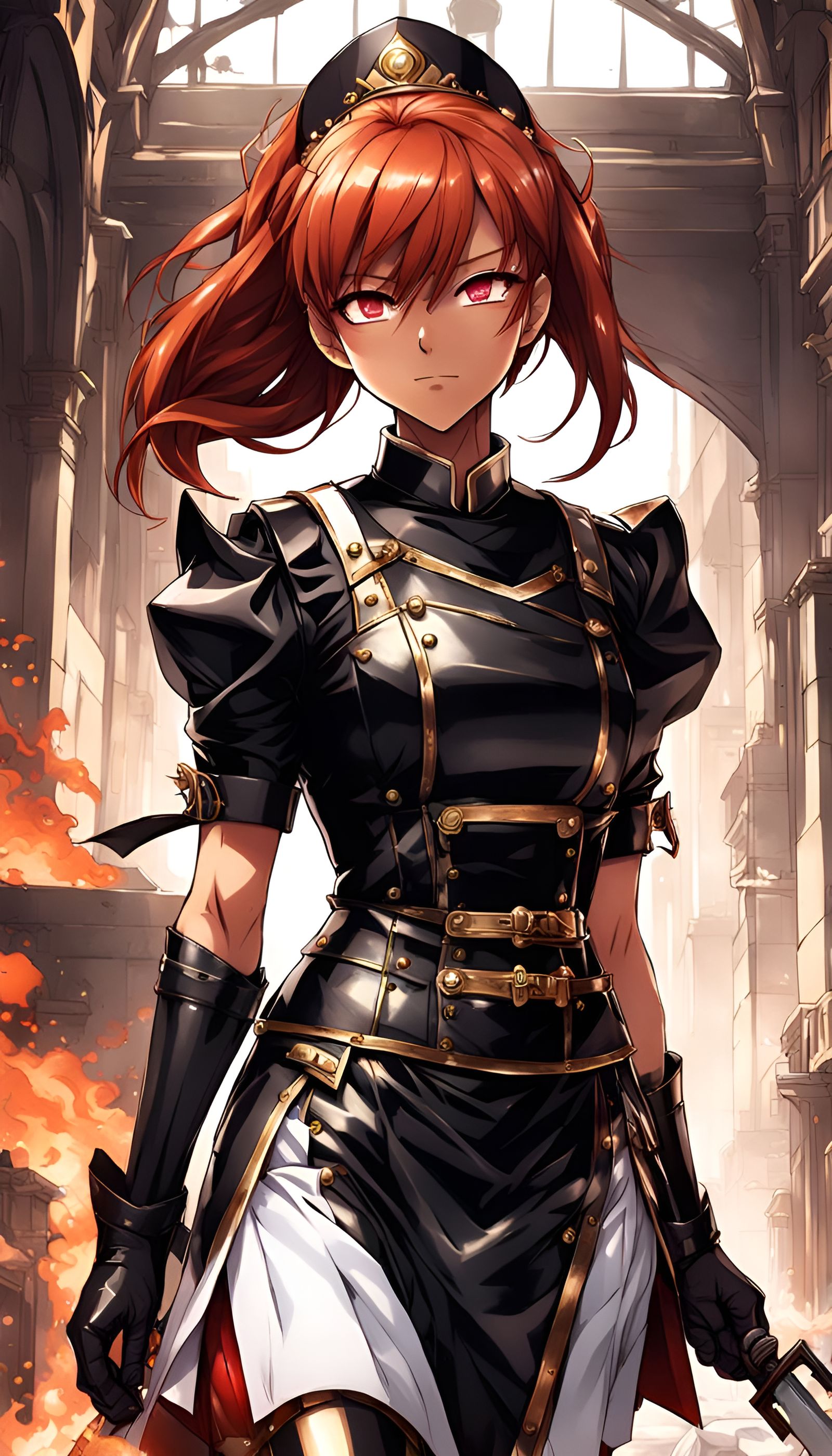 The maid boasts a strong muscular build, brown skin, and fiery short ...