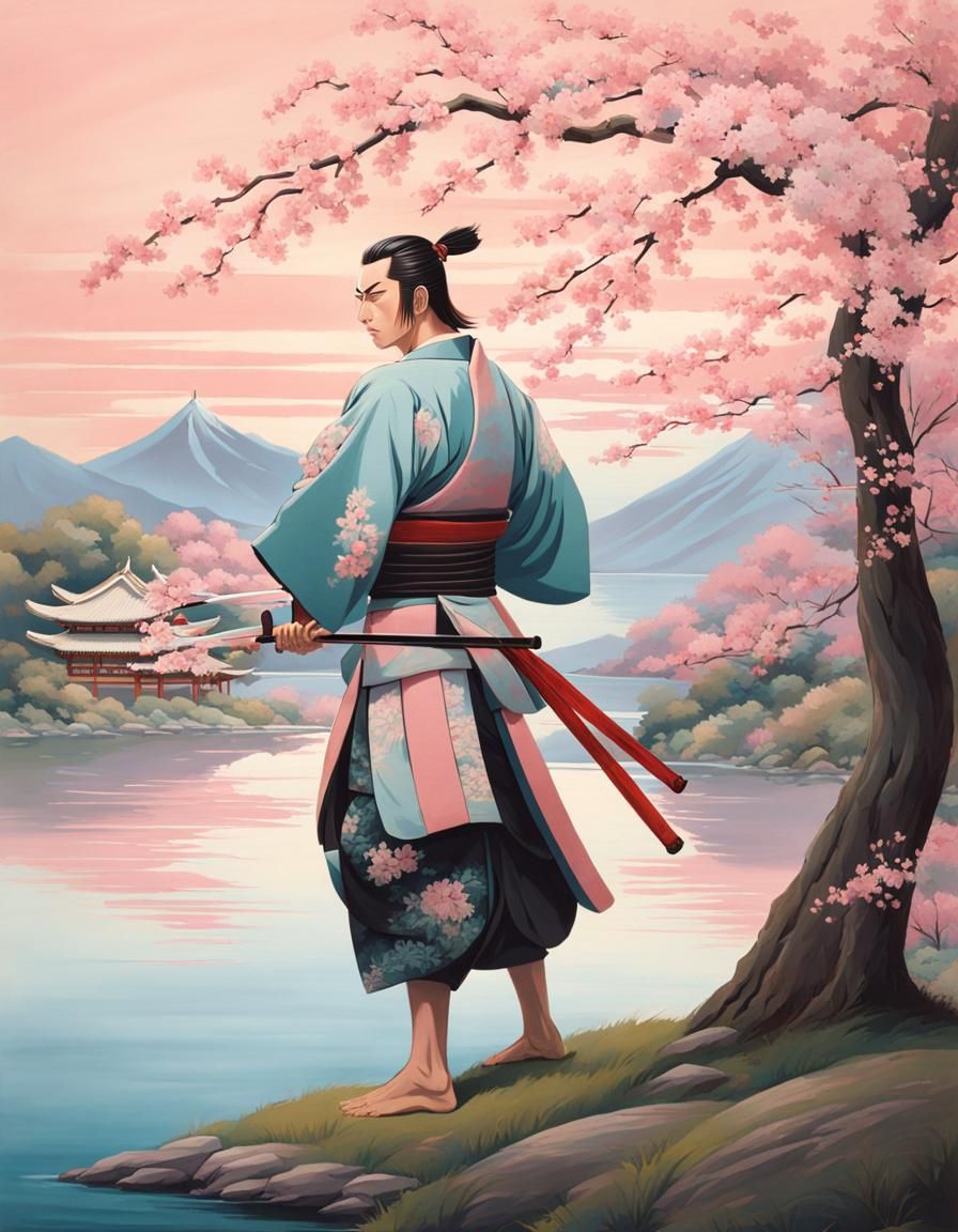 Pastel Samurai - AI Generated Artwork - NightCafe Creator