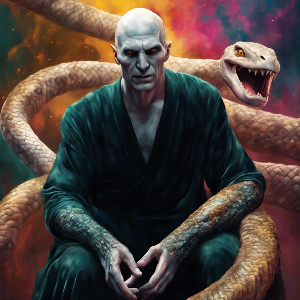 Voldemort and Nagini - AI Generated Artwork - NightCafe Creator