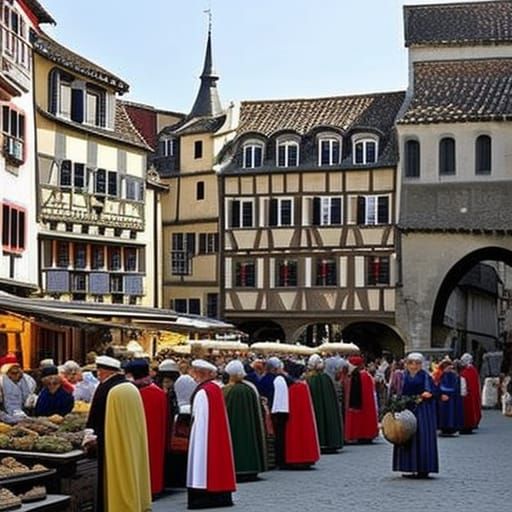 Medieval Markets - AI Generated Artwork - NightCafe Creator