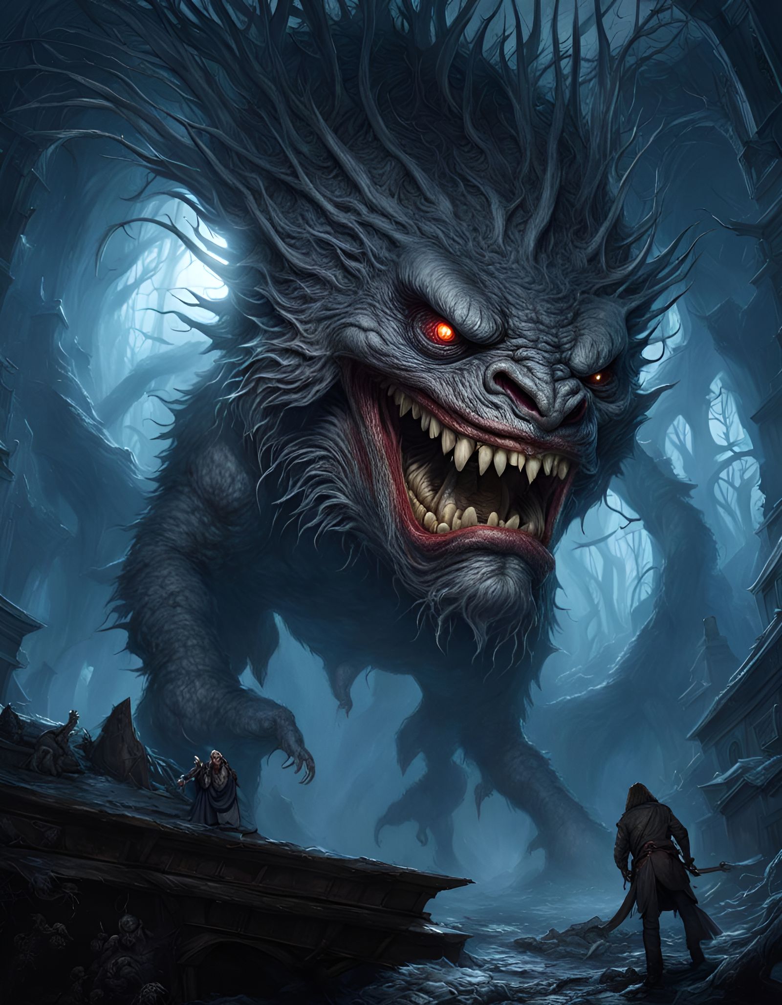 The Ancient Ice Beast - AI Generated Artwork - NightCafe Creator