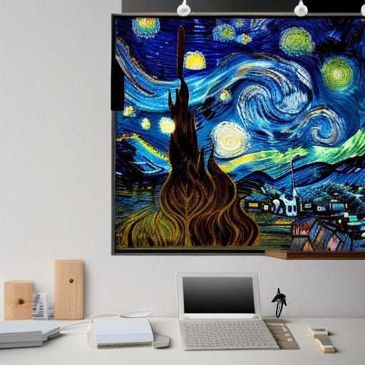 Starscape painting, - AI Generated Artwork - NightCafe Creator