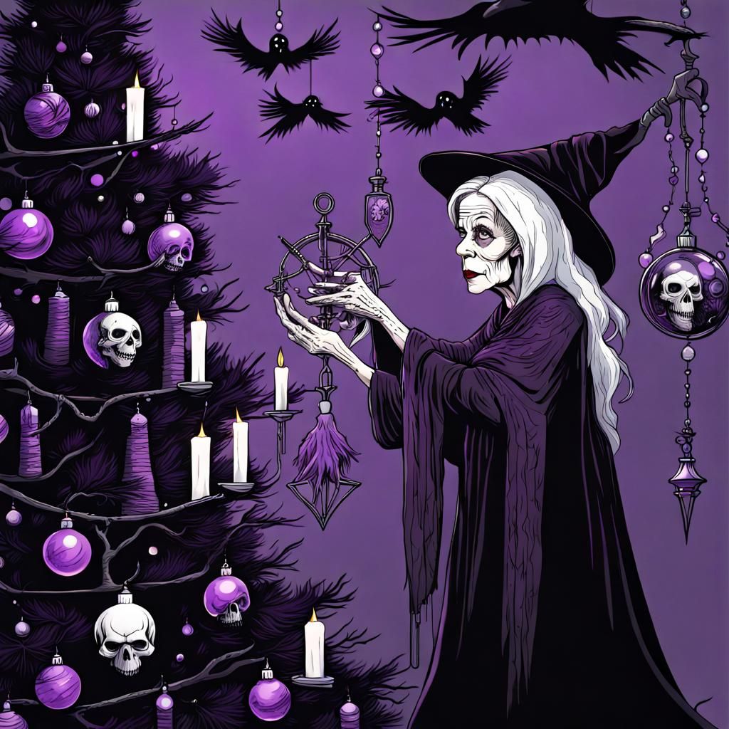 Witch's Christmas VII - AI Generated Artwork - NightCafe Creator