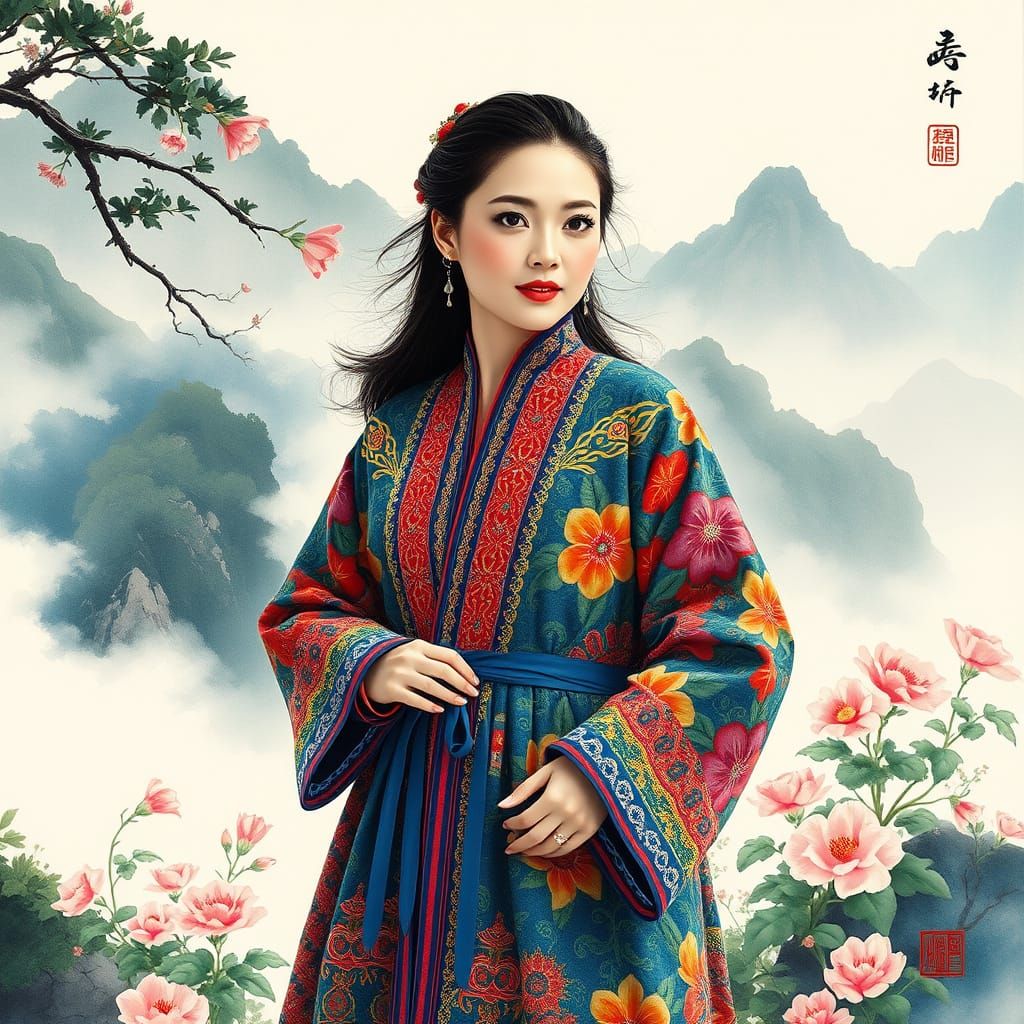 The coat of liping - Traditional Chinese Leping Coat in Sere...