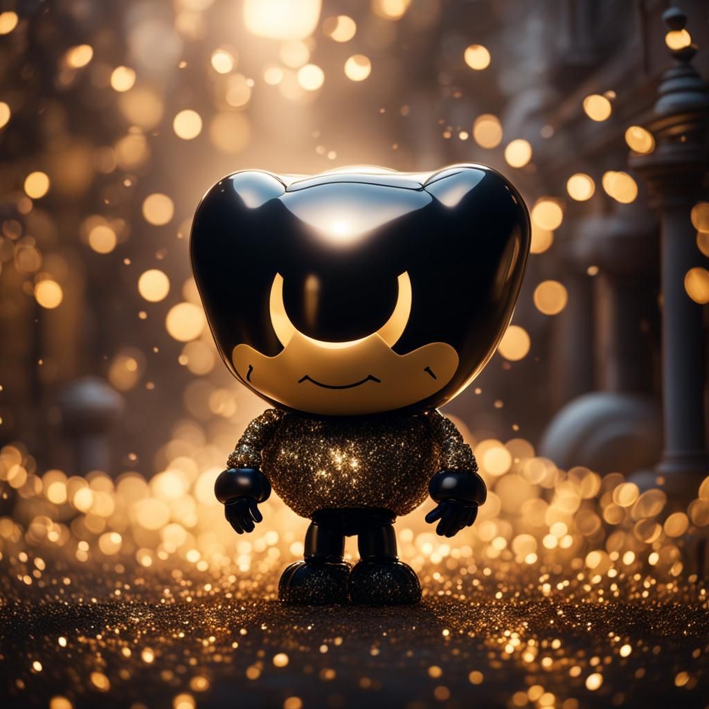 Bendy-esque Balloon - Bendy Balloon Portrait with Glitter B...