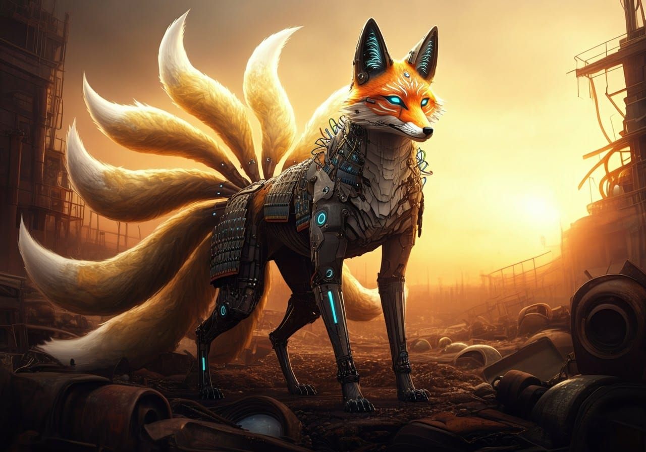 Junkyard Kitsune 2 - AI Generated Artwork - NightCafe Creator