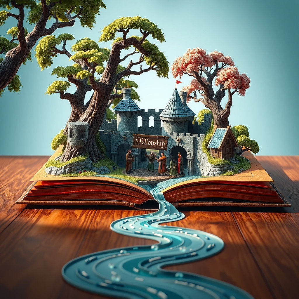 An open pop-up book - An open pop-up book