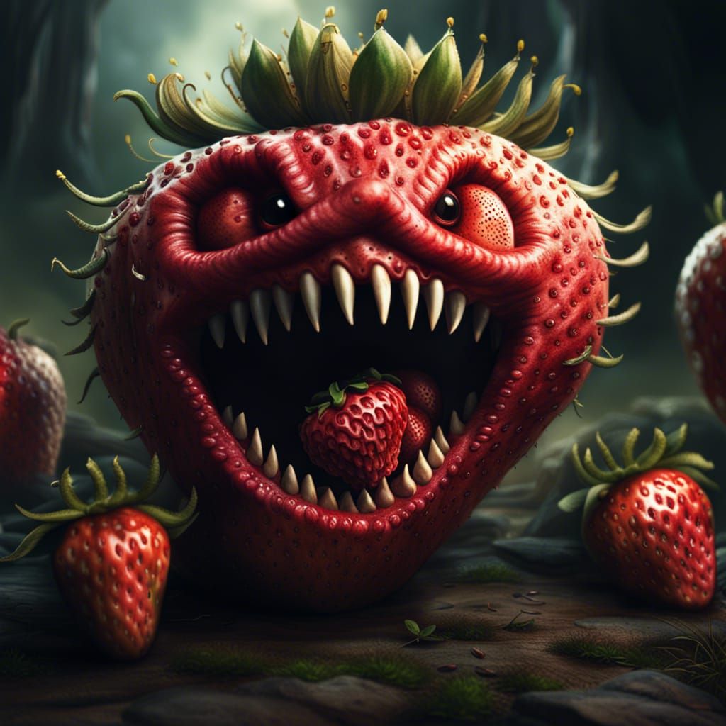 Cannibal Strawberry - AI Generated Artwork - NightCafe Creator