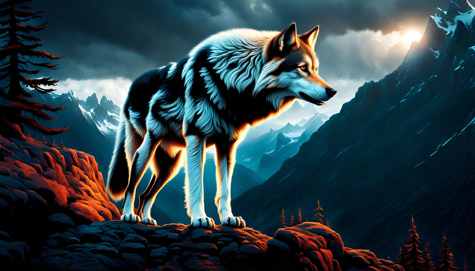 Wolf Alpha, his prey firmly in sight - AI Generated Artwork - NightCafe ...