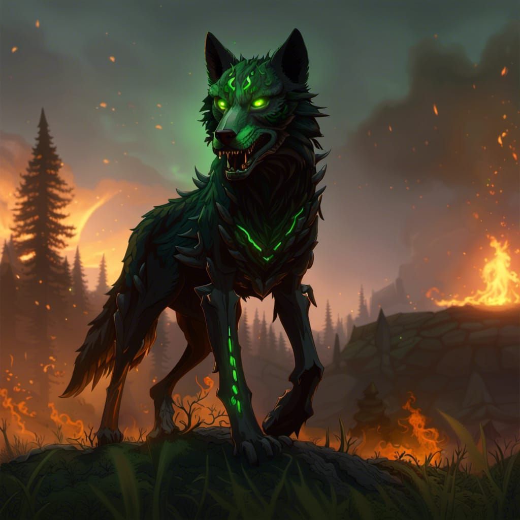 Undead Wolf - AI Generated Artwork - NightCafe Creator