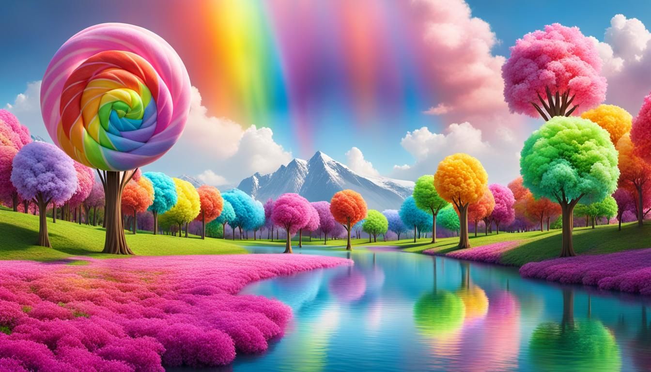 Rainbow Land - AI Generated Artwork - NightCafe Creator