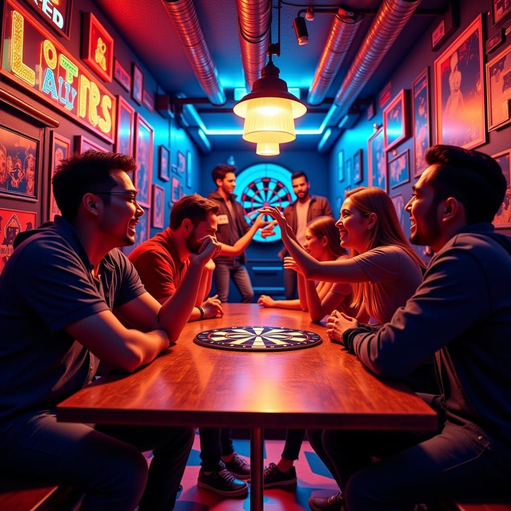 Cheering On The Dart Players - Dart Players Cheer On in Vibr...