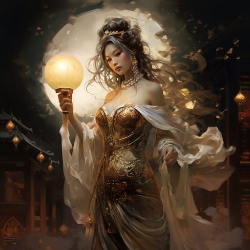 Lady of the Lanterns - AI Generated Artwork - NightCafe Creator