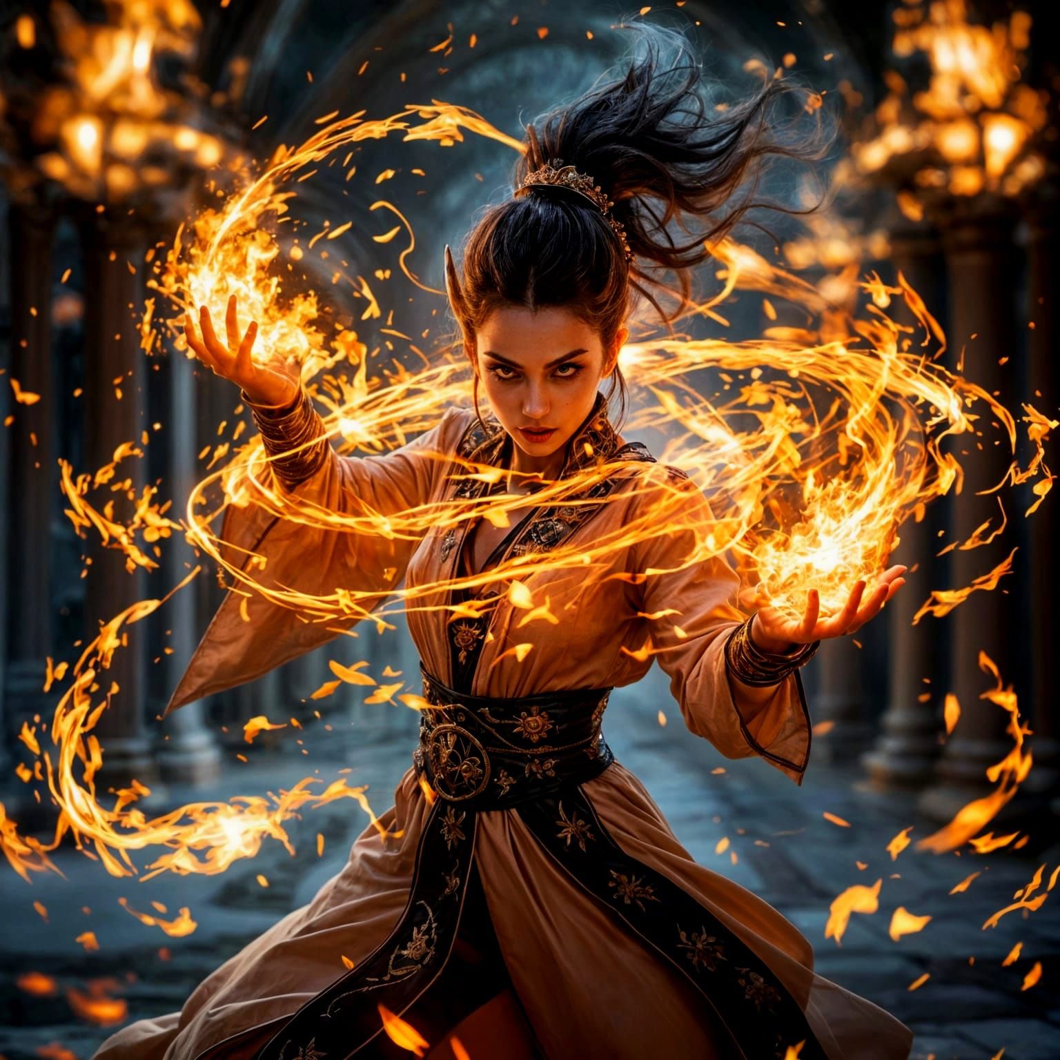 Tiefling Spectress Warm Up - Ethereal Tiefling Mage Captured...