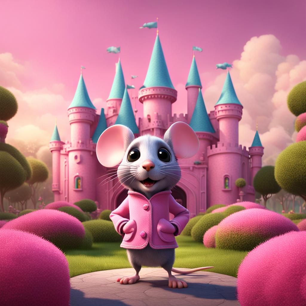 Pink Castle Mouse - AI Generated Artwork - NightCafe Creator