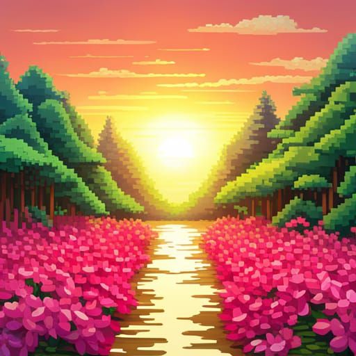 Sunlight Summer Blitheness flamboyant Photosynthesis Hot, , pixel art ...