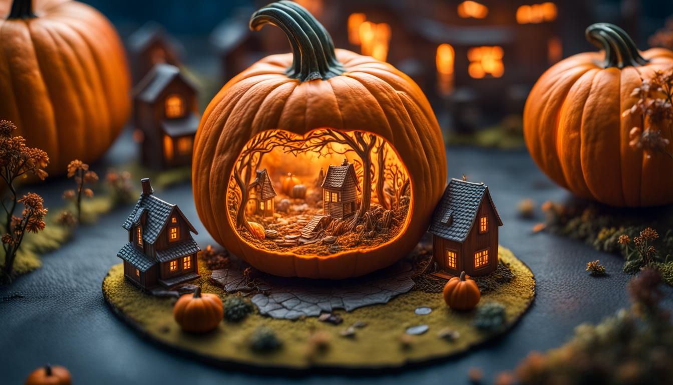 Pumpkin Carving I - AI Generated Artwork - NightCafe Creator