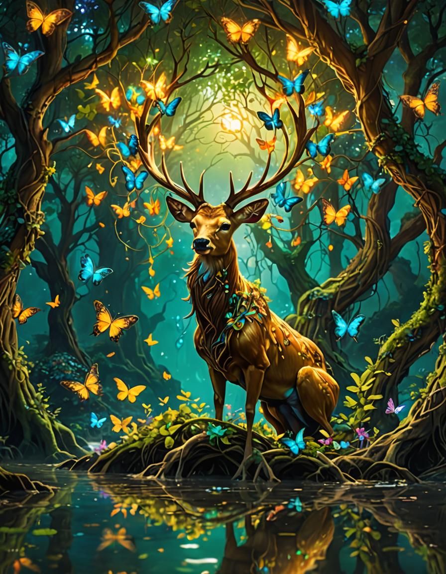 Magic Deer! : r/nightcafe