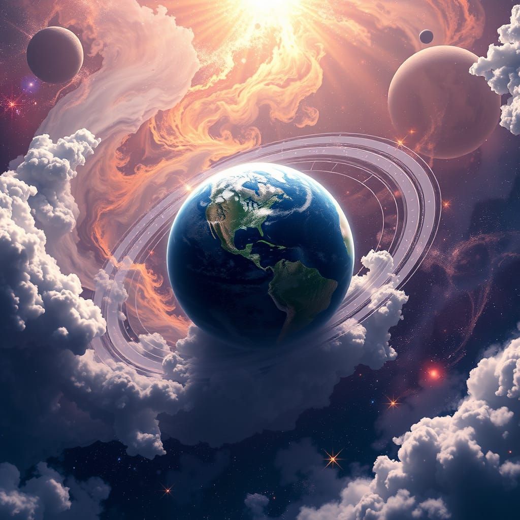 Stellar Genesis: Earth's Emergence in a Galaxy of ... - AI Art