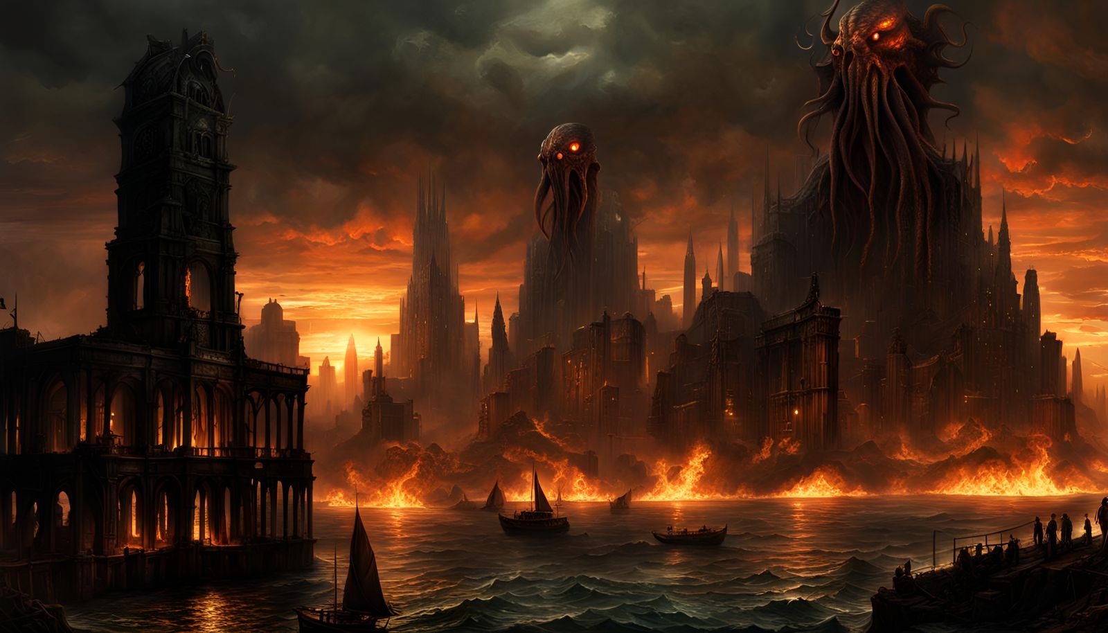 Post-Apocalyptic Cityscape - AI Generated Artwork - NightCafe Creator