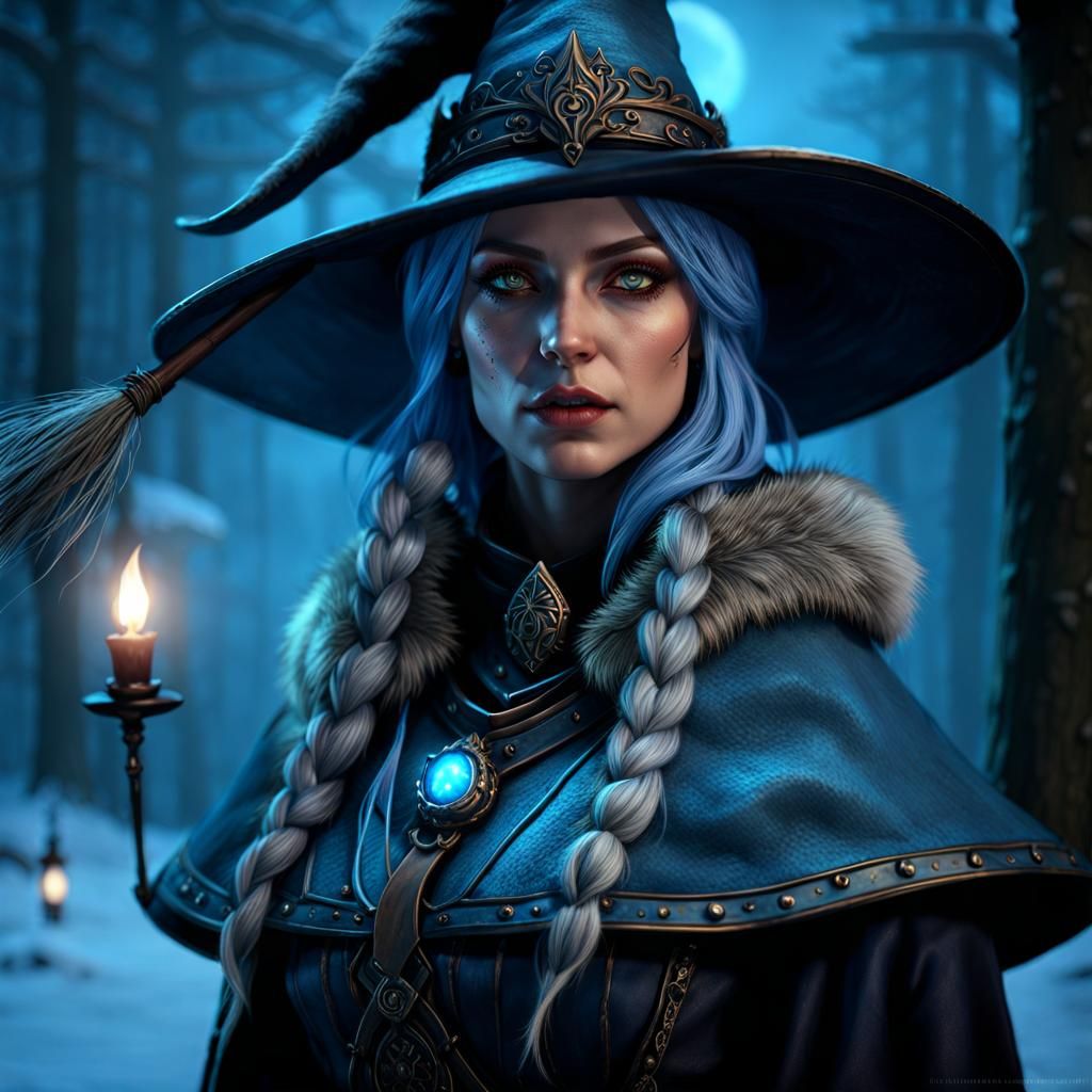 Winter Witch - AI Generated Artwork - NightCafe Creator