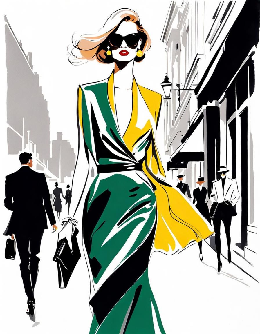 Fashion illustration I - AI Generated Artwork - NightCafe Creator