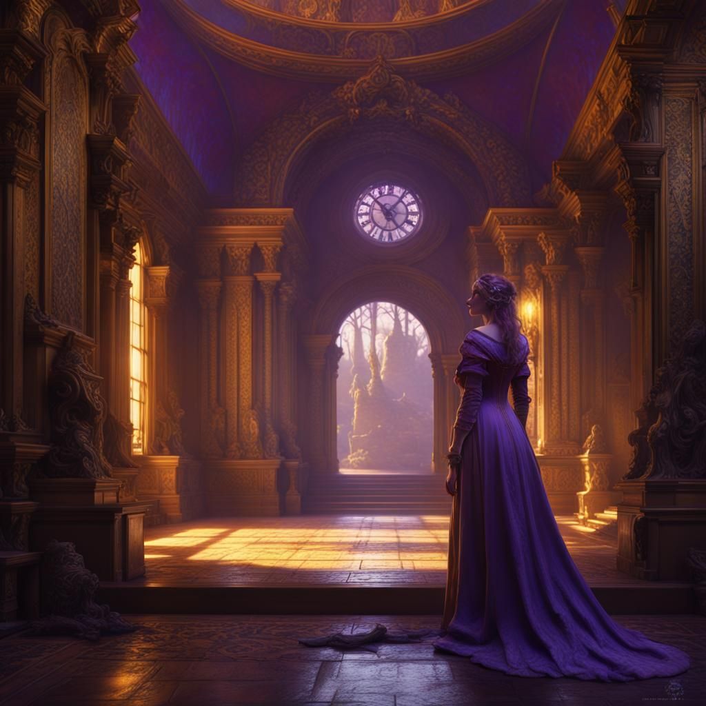 Time froze as the woman wondered through the centuries - AI Generated ...