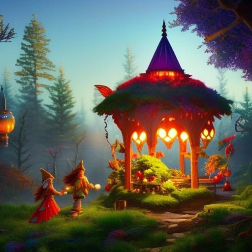 Little Elf Date Night - AI Generated Artwork - NightCafe Creator