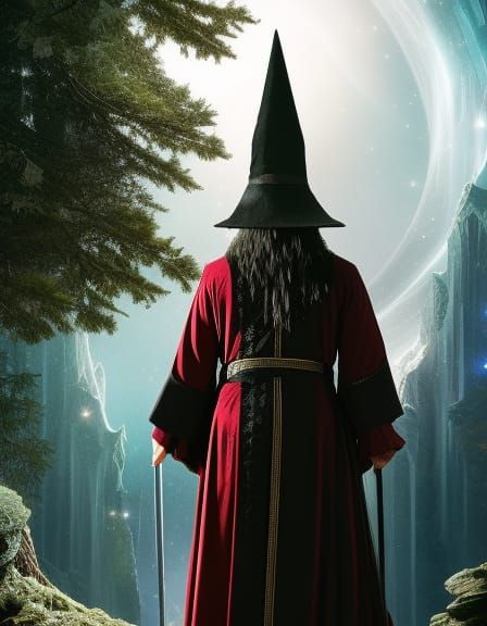 The wizard and the moon - AI Generated Artwork - NightCafe Creator