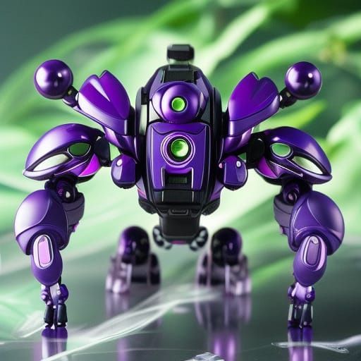 Purple Bot 1 - AI Generated Artwork - NightCafe Creator