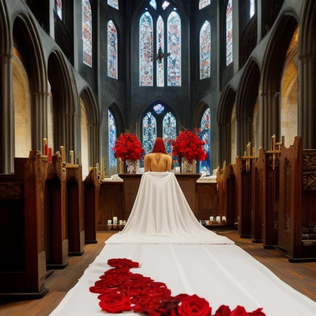 "Divine Illumination: The Resplendent Red-Haired Figure Amidst the ...