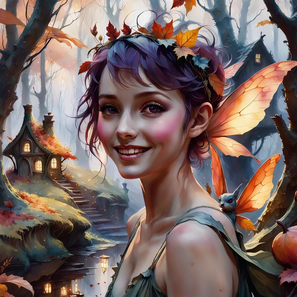 happy pixie - AI Generated Artwork - NightCafe Creator