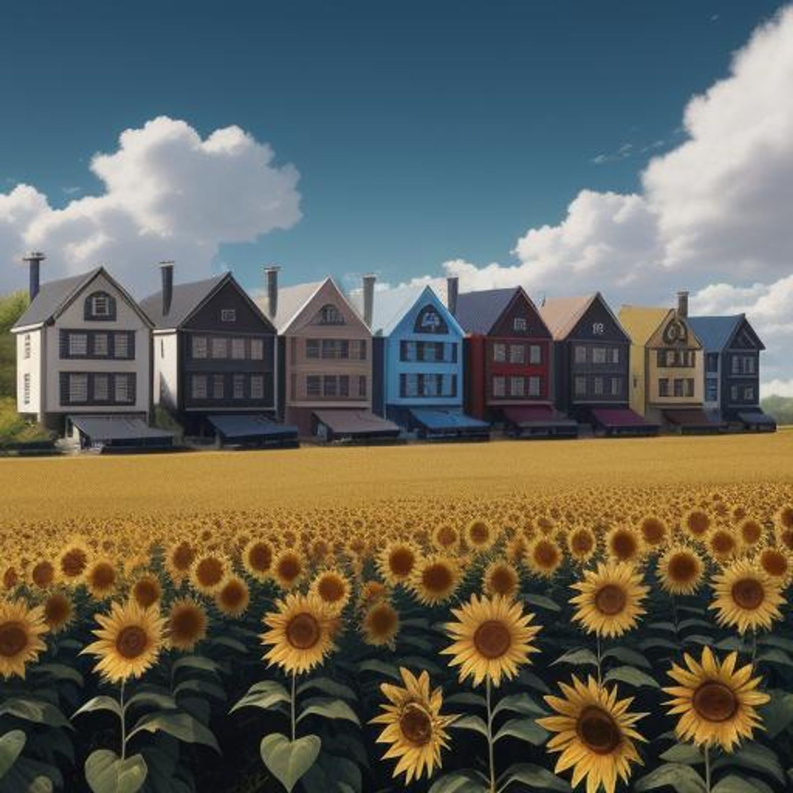 Colorful Dreamcore Neighborhood - AI Generated Artwork - NightCafe Creator