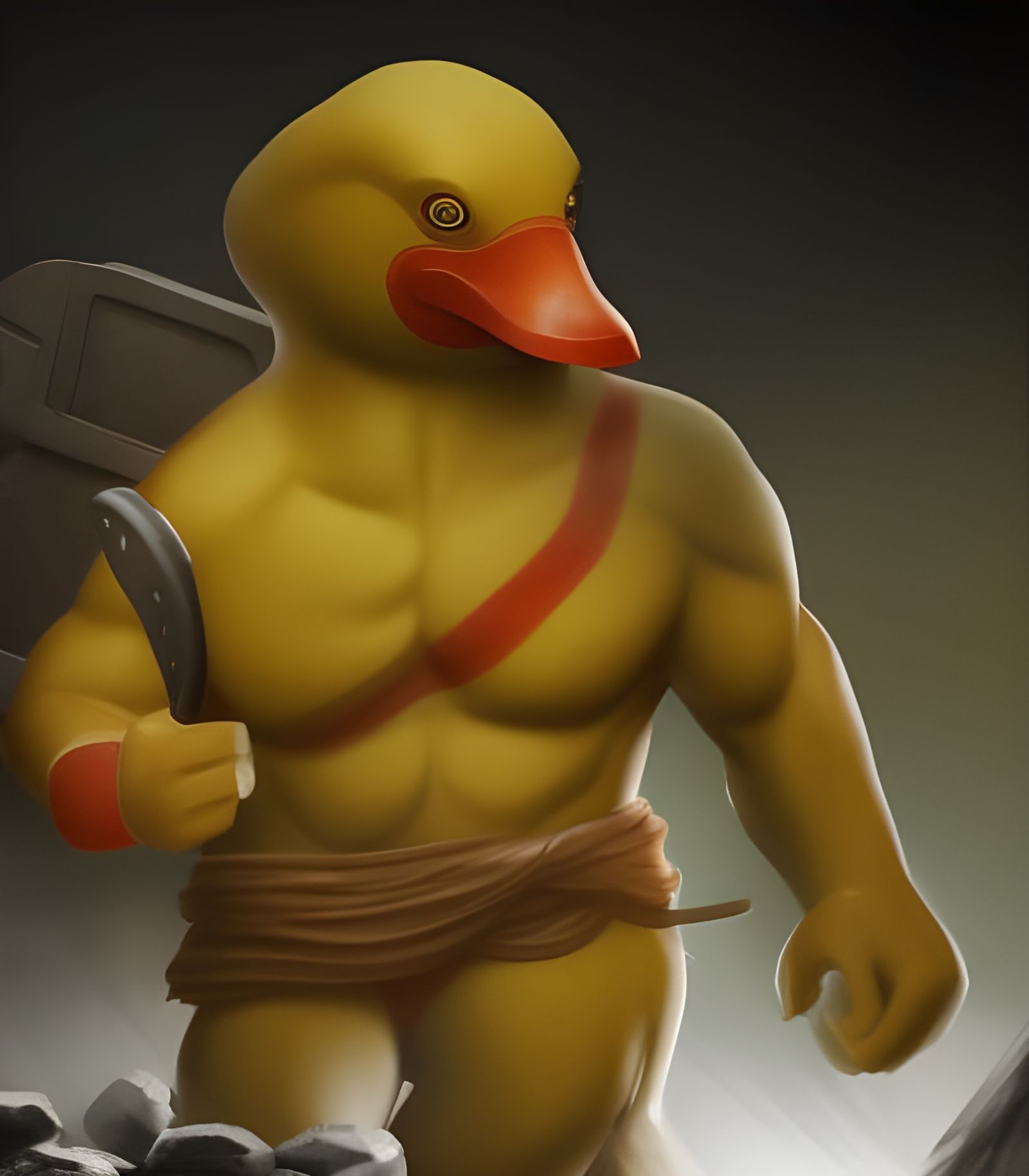 Rubber Ducky the Barbarian - AI Generated Artwork - NightCafe Creator
