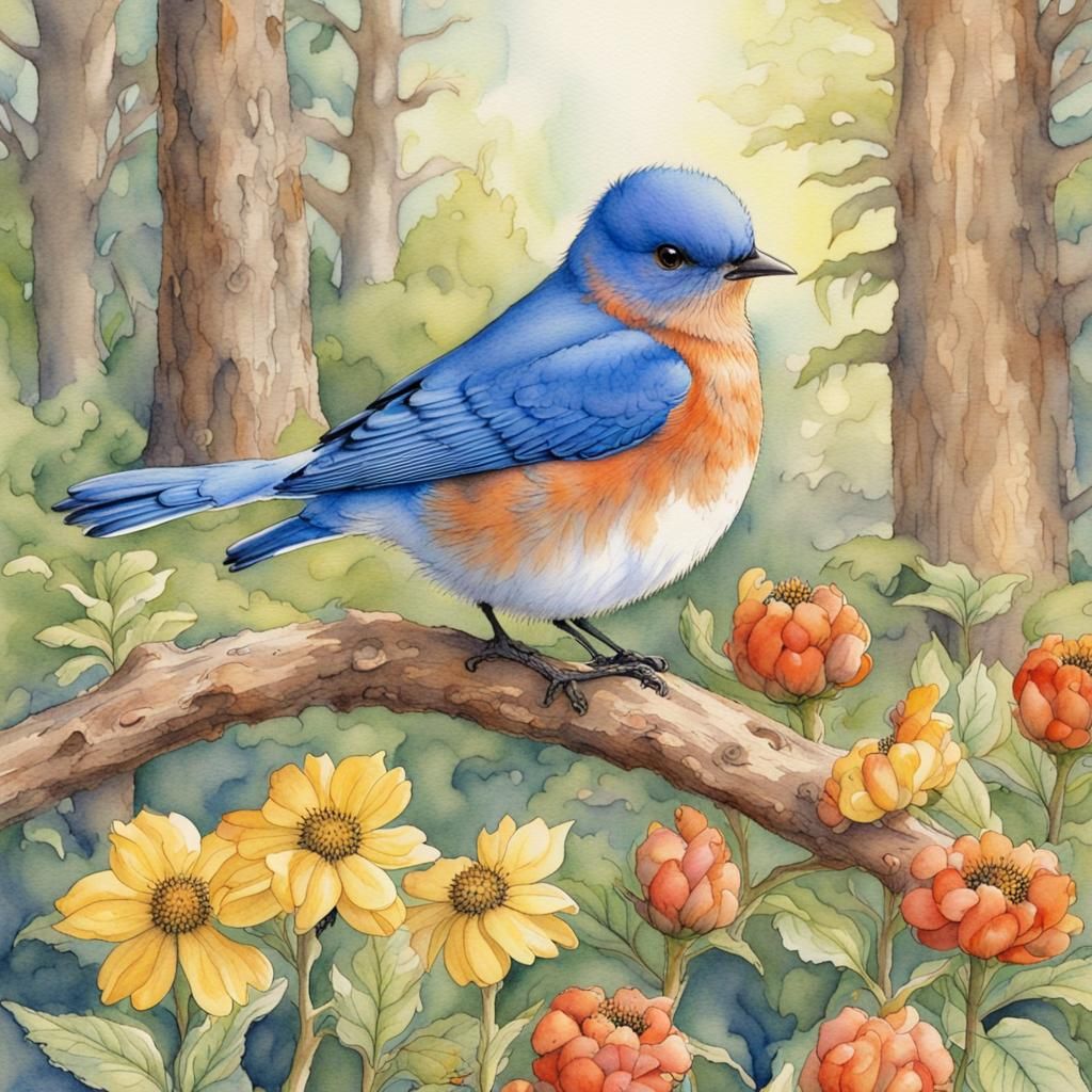 Bluebird - AI Generated Artwork - NightCafe Creator
