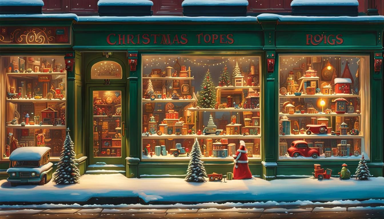 Toy Shop Window Display - AI Generated Artwork - NightCafe Creator