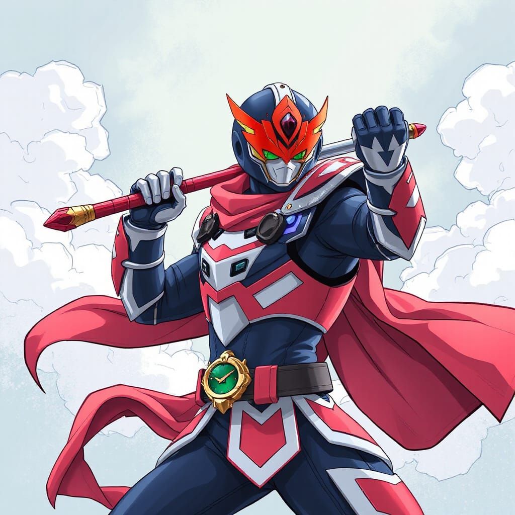 Sentai Gozyuger's Hibiki as Armored Melodic Warrio... - AI Art