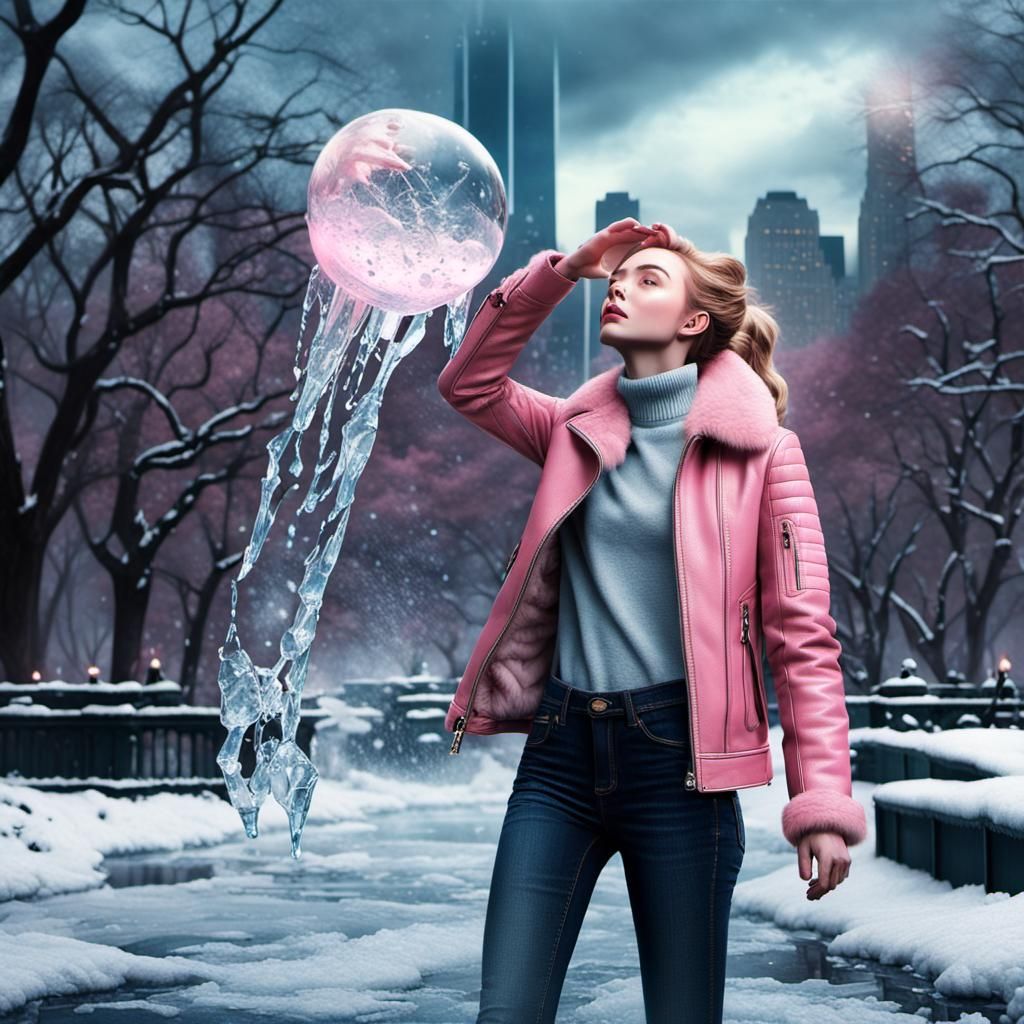 Kelly Cole having a waterbomb thrown at her - AI Generated Artwork ...