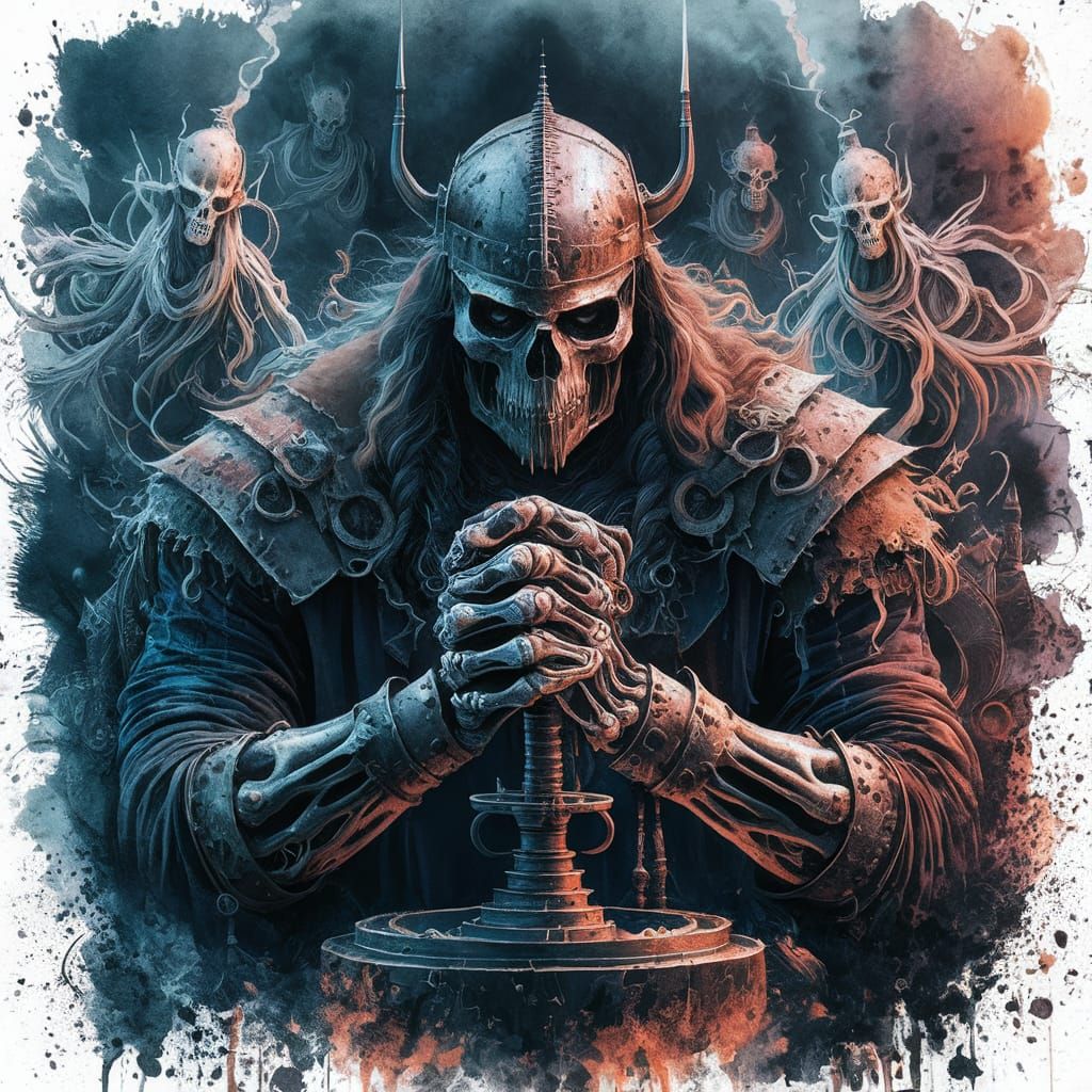 a Futuristic Skeletal Viking Blacksmith - AI Generated Artwork ...
