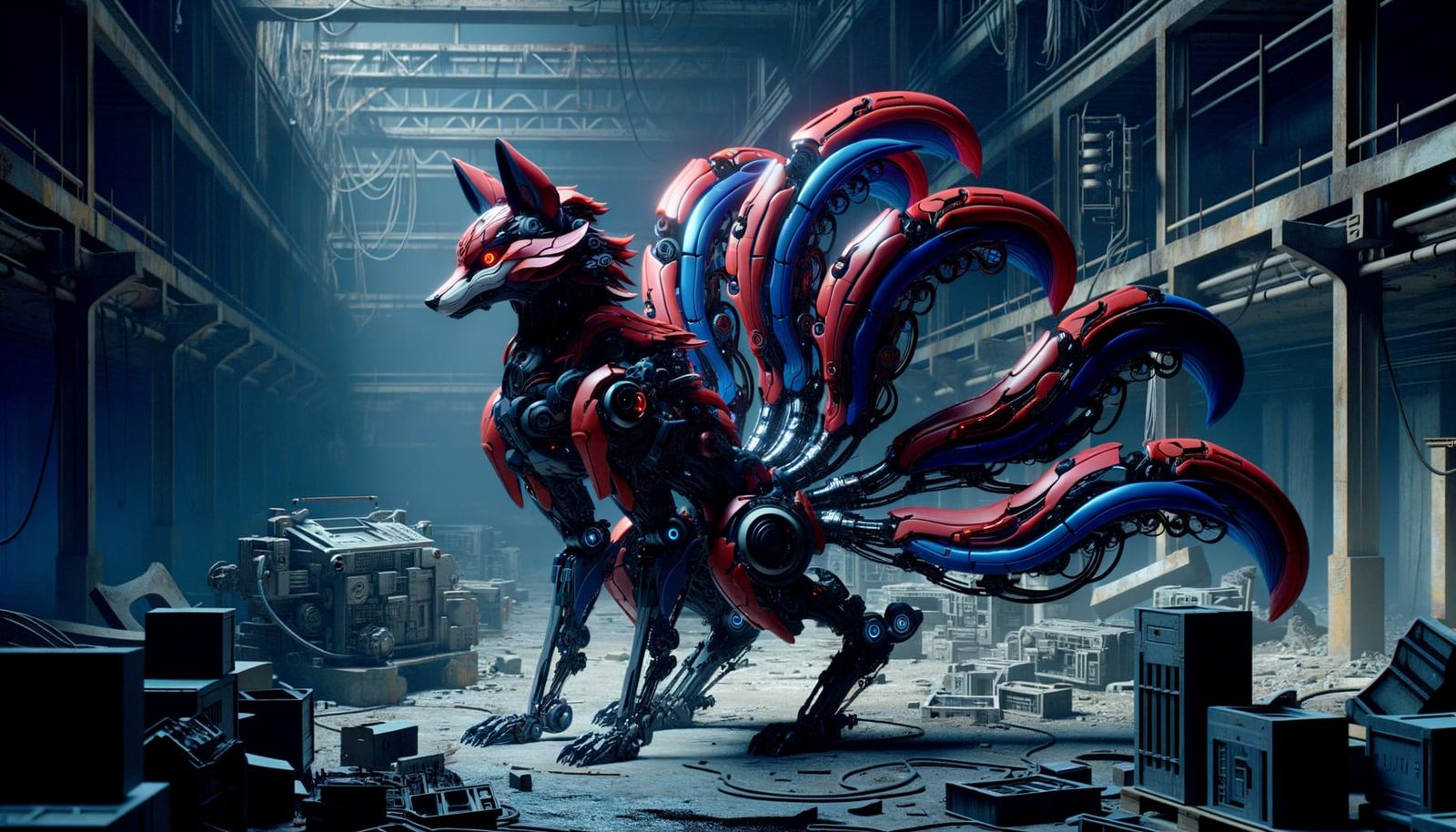 Kitsune Fox Mecha - AI Generated Artwork - NightCafe Creator